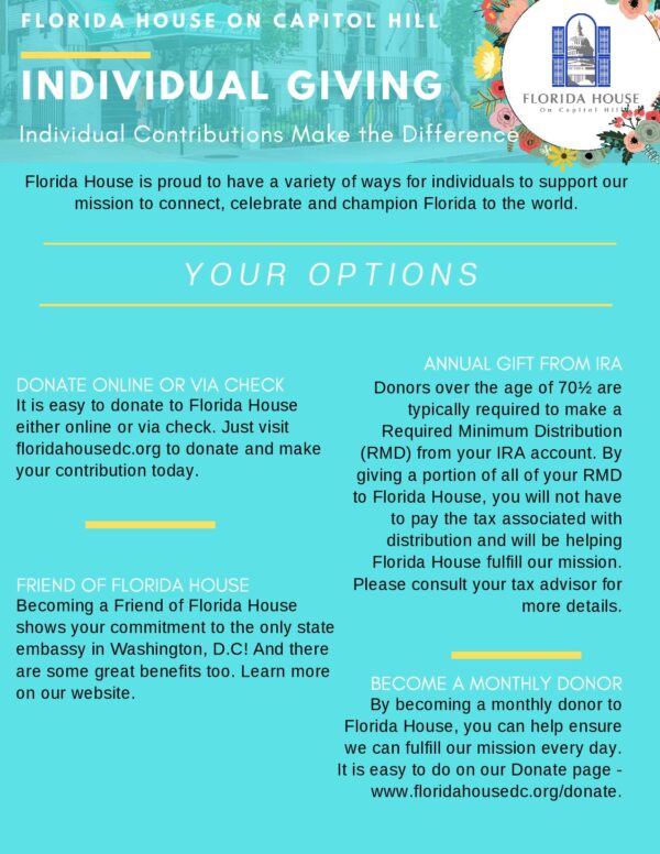Individual Giving – Florida House DC